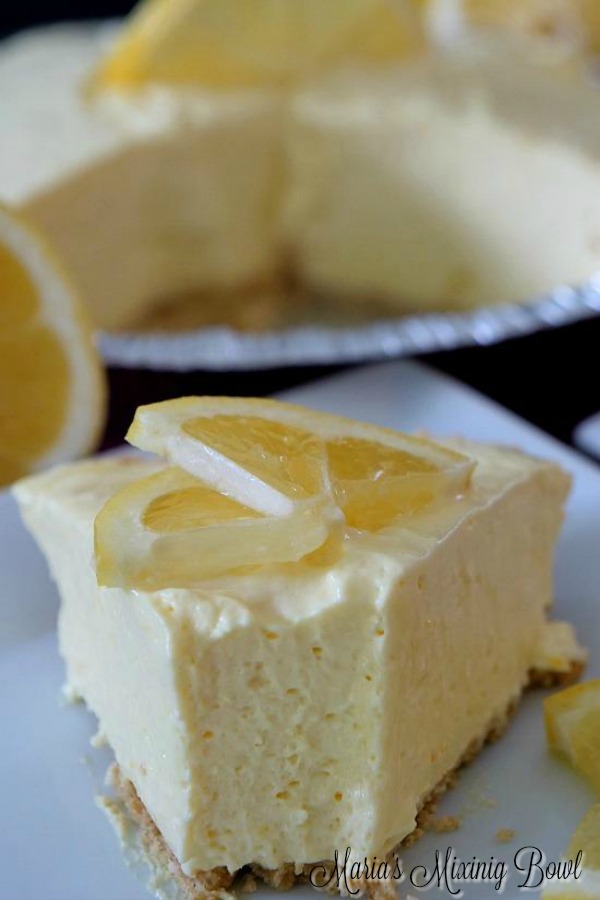 No-Bake Lemon Cheesecake Pie - Maria's Mixing Bowl