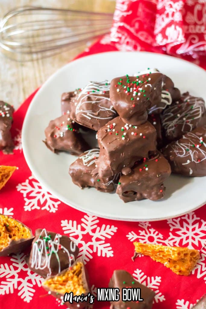 Chocolate Covered Honeycomb Candy - Maria's Mixing Bowl