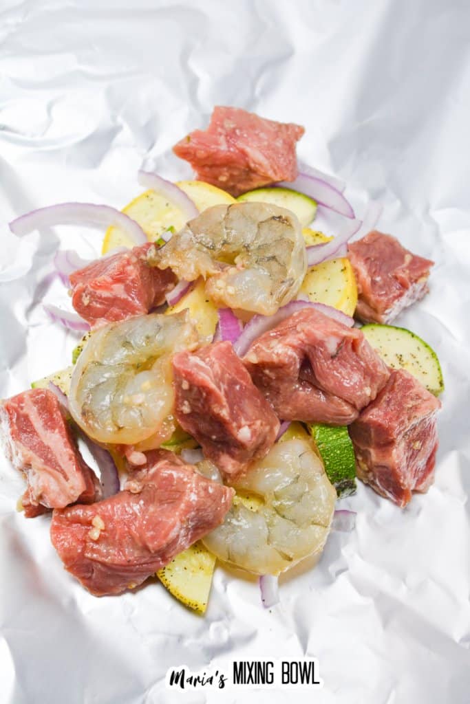Air Fryer Surf and Turf Packets - Maria's Mixing Bowl