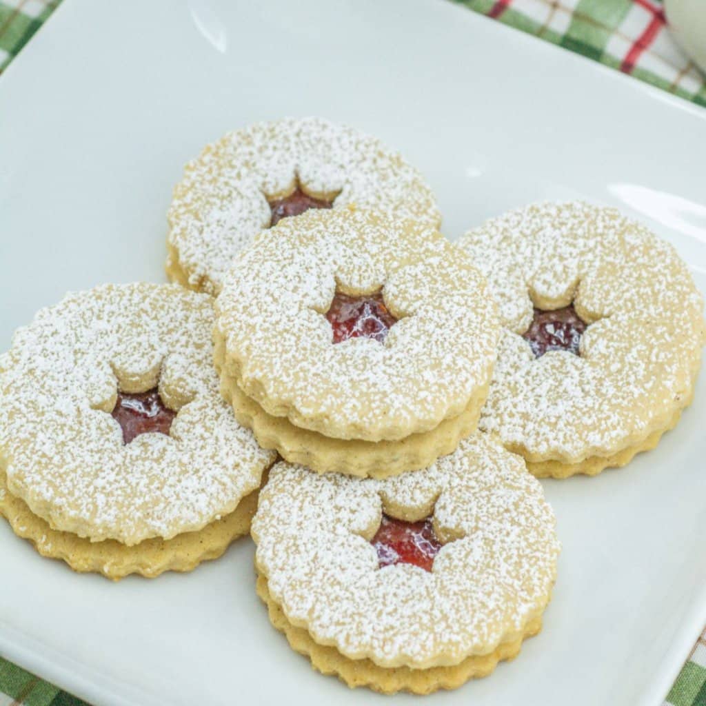 Raspberry Linzer Cookies - Maria's Mixing Bowl