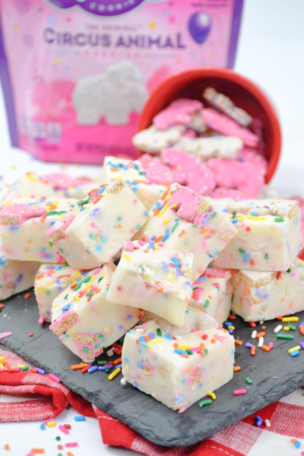 Circus Animal Cookie Fudge - Maria's Mixing Bowl