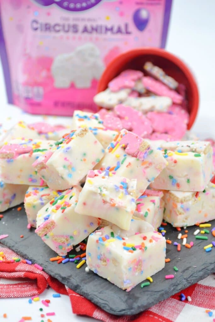 Circus Animal Cookie Fudge - Maria's Mixing Bowl