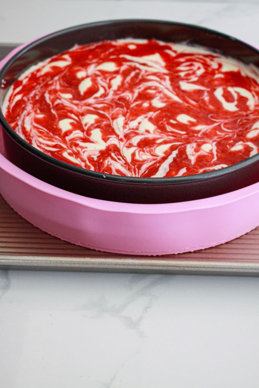 Raspberry Swirl Cheesecake - Maria's Mixing Bowl