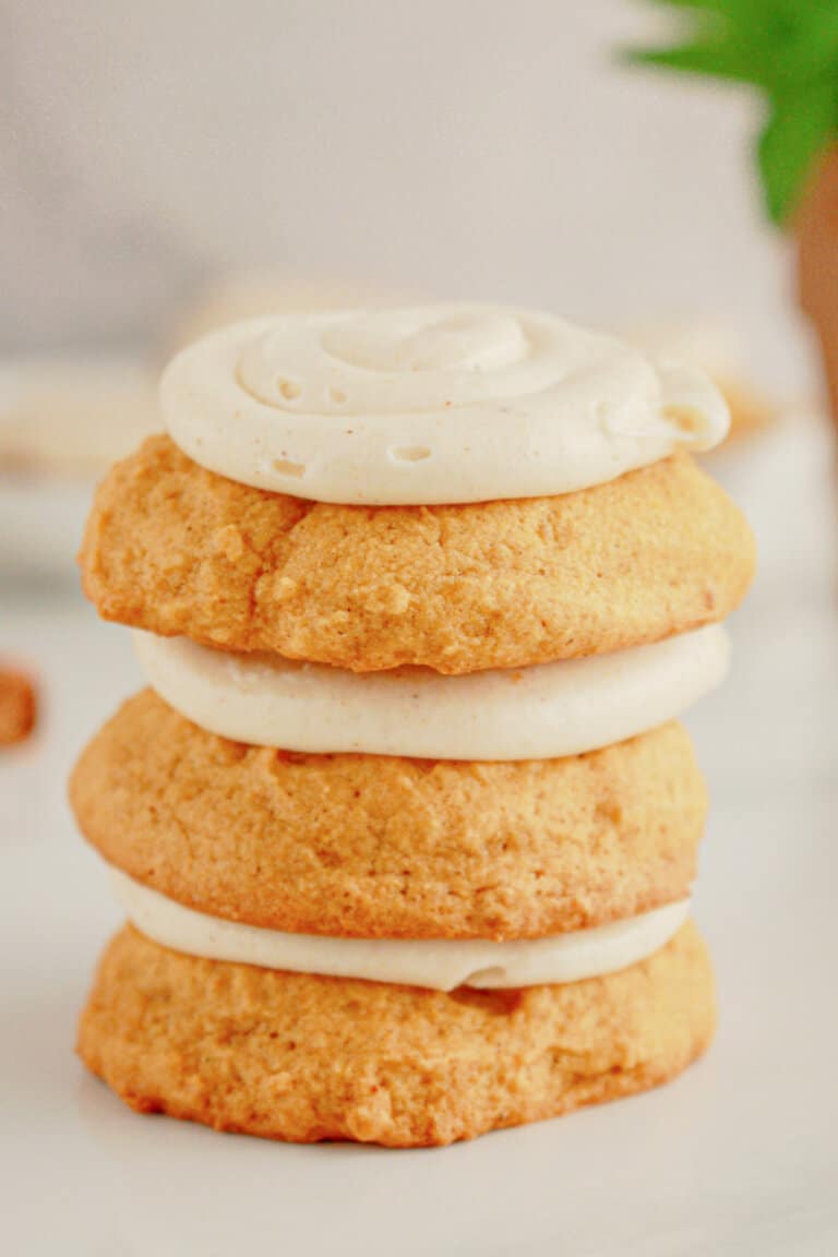 Pumpkin Cookies Wtih Cream Cheese Frosting - Maria's Mixing Bowl