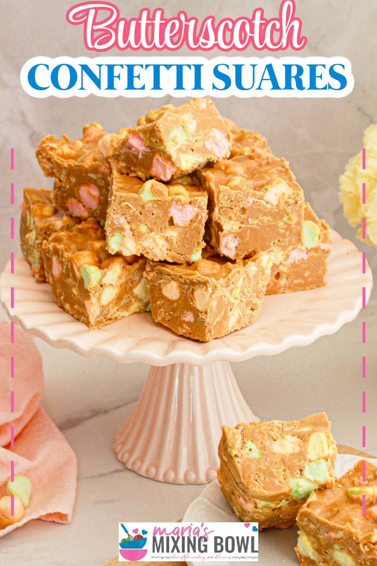Butterscotch Confetti Squares - Maria's Mixing Bowl