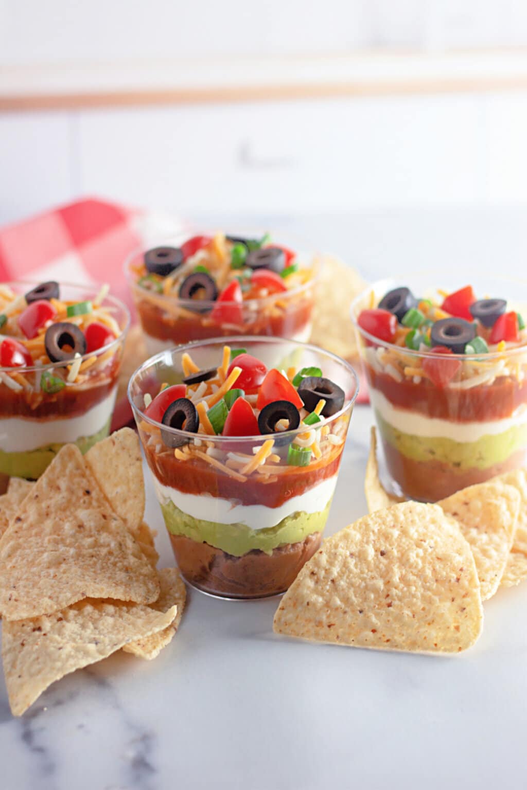 7 Layer Dip Cups - Maria's Mixing Bowl