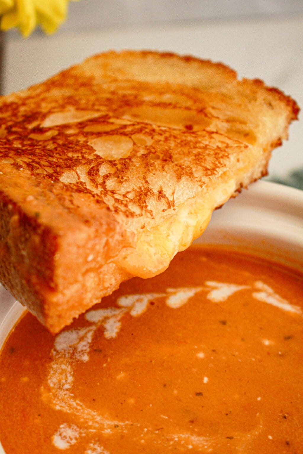 Homemade Tomato Soup with Grilled Cheese Sandwiches - Maria's Mixing Bowl