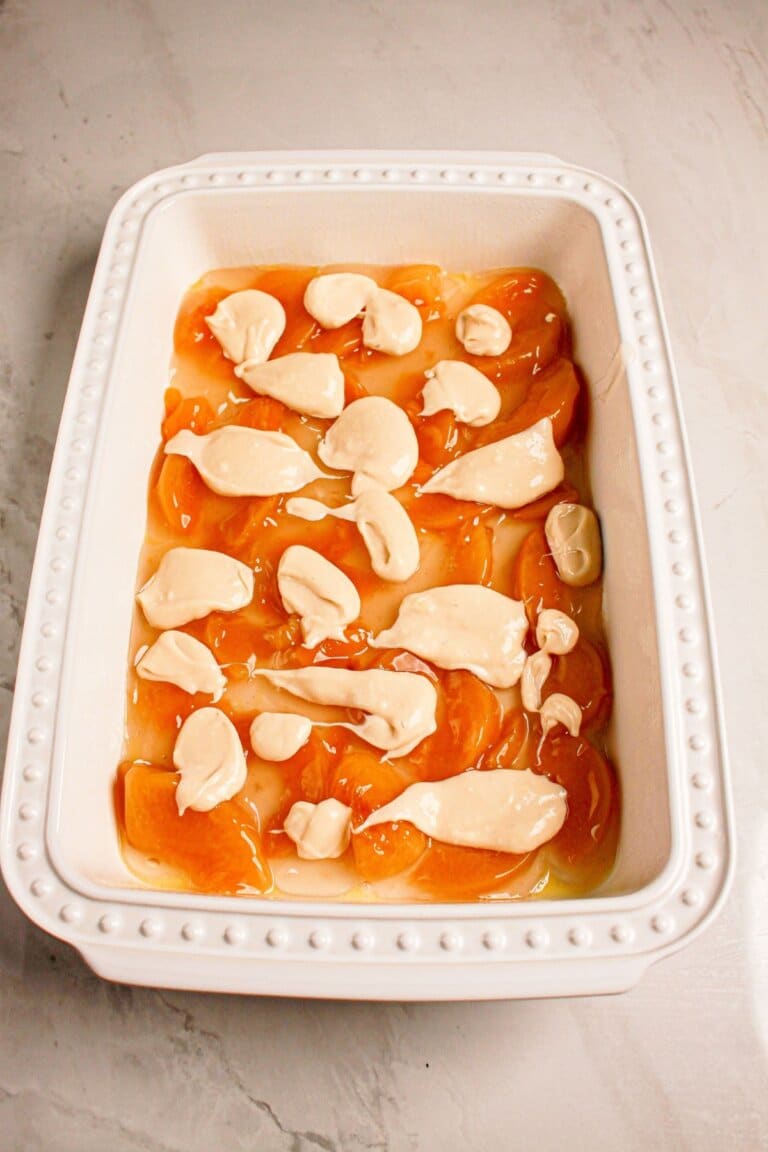 Peach Cream Cheese Dump Cake - Maria's Mixing Bowl